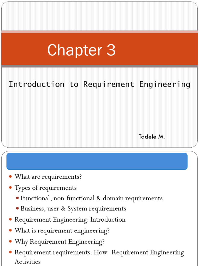 Chapter 3 - Requirements Engineering-1 | PDF | System | User (Computing)