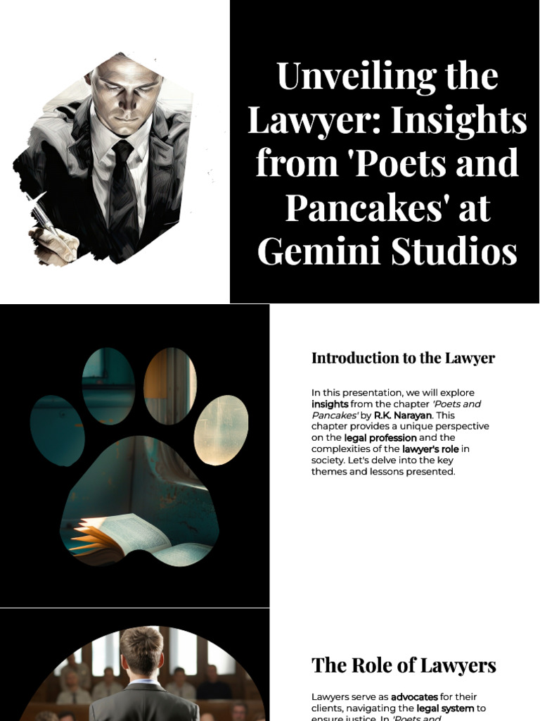 Slidesgo Unveiling The Lawyer Insights From Poets and Pancakes at ... Slidesgo Unveiling The Lawyer Insights From Poets and Pancakes at ...