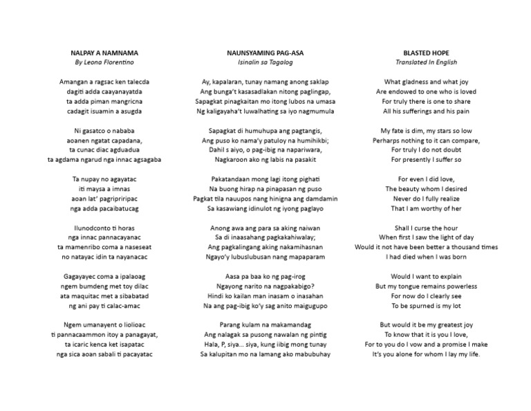 Nalpay A Namnama | PDF