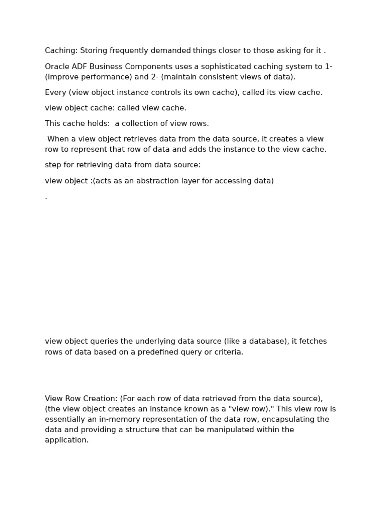 Oracle ADF View Object Caching Explained | PDF | Class (Computer Programming) | Databases