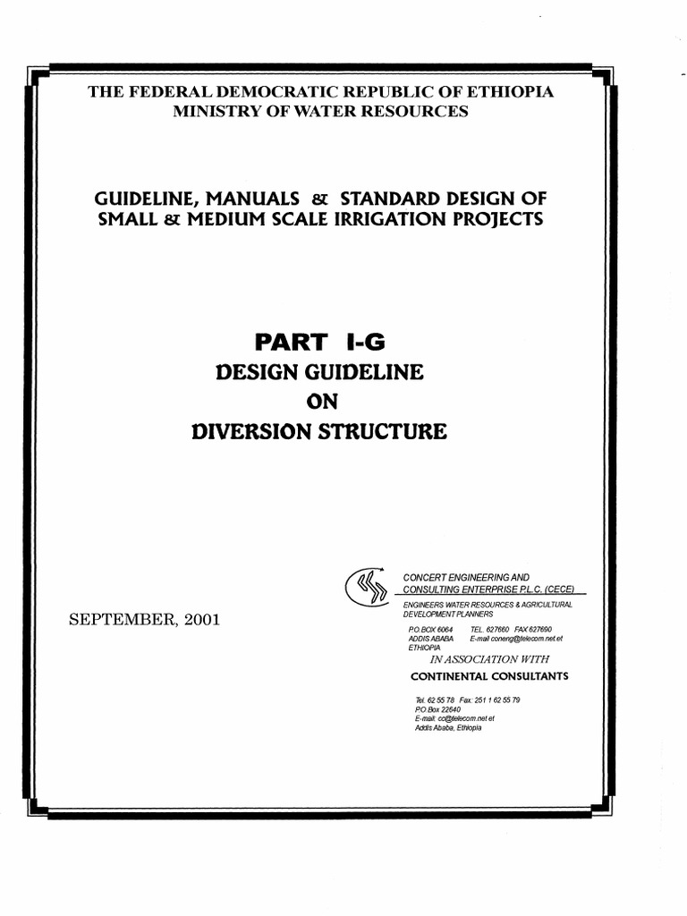 Ethiopia - MWR - PART I-G Diversions | PDF