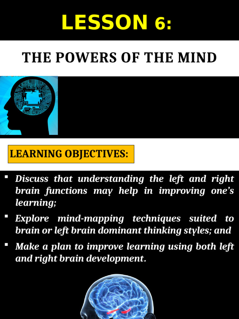 Lesson 6 - The Powers of The Mind | PDF | Thought | Creativity