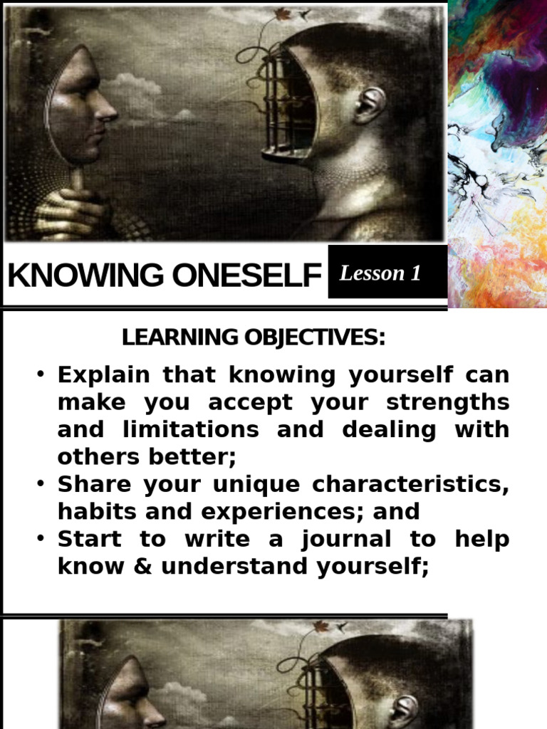 Lesson 1 - Knowing & Understanding Oneself During Middle & Late ...