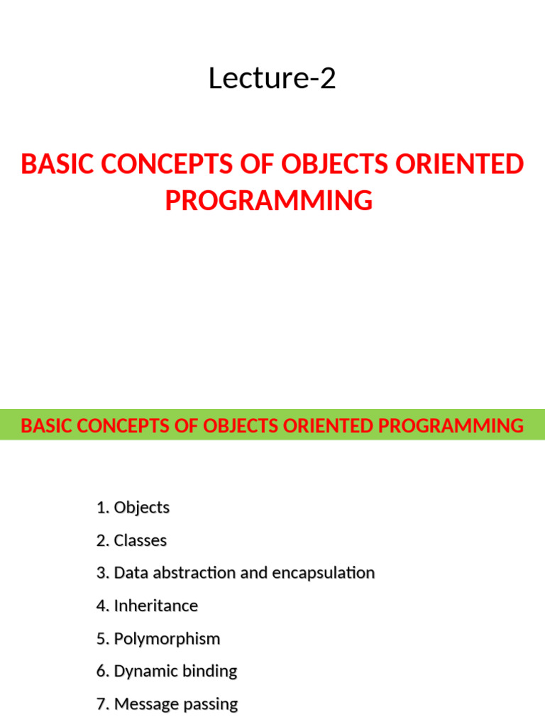Lecture-2-Basic Concept Oop | PDF | Object Oriented Programming | Class ... Lecture-2-Basic Concept Oop | PDF | Object Oriented Programming | Class ...
