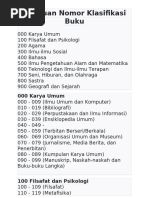 Klasifikasi Buku Dewey Decimal | PDF