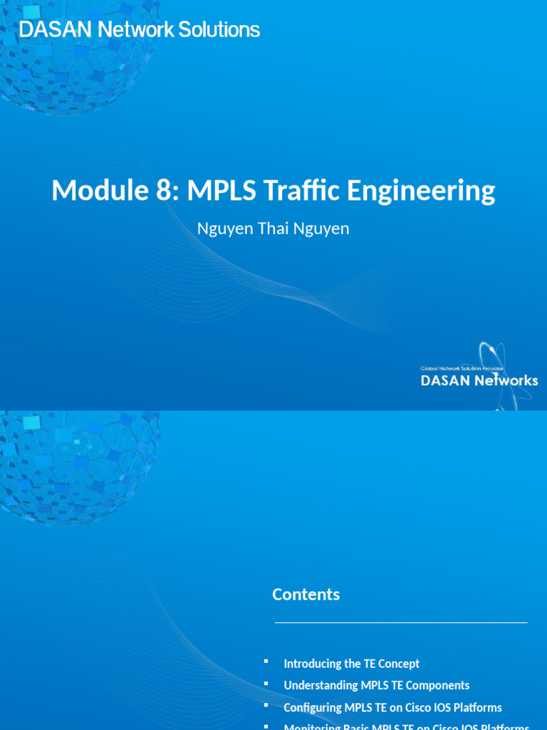 Module 8 - MPLS Traffic Engineering | PDF | Networking | Multiprotocol Label Switching