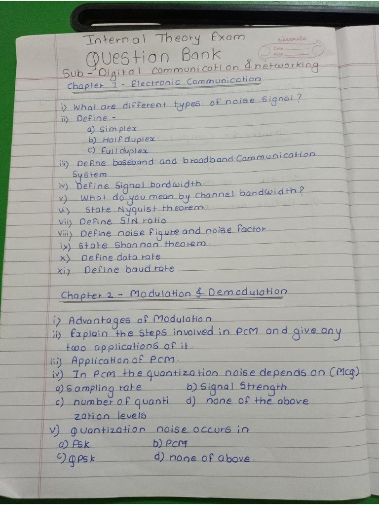 Internal Exam Question Bank E2 | PDF