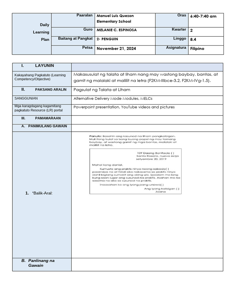 Fil Q2 DLP Week8 Day4 | PDF