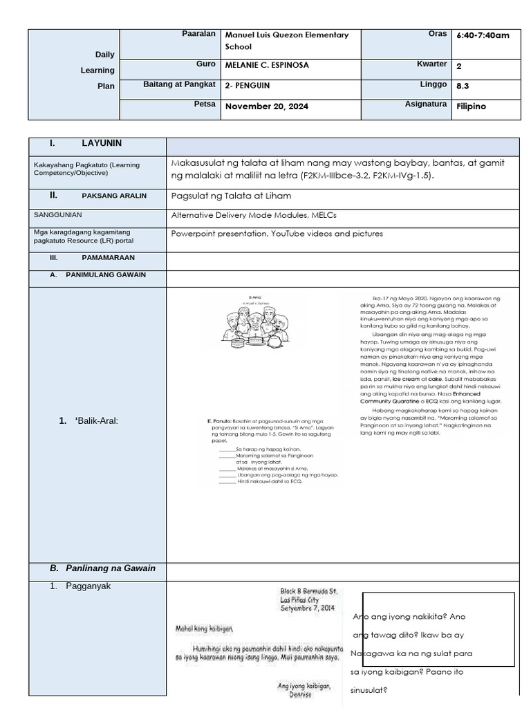 Fil Q2 DLP Week8 Day3 | PDF
