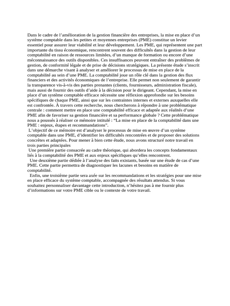 Memoire Melvin | PDF | Comptabilité | Bilan comptable