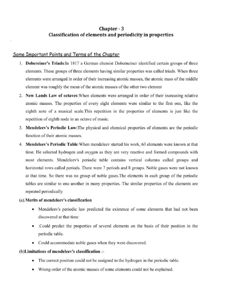 Periodic Table Chap | PDF