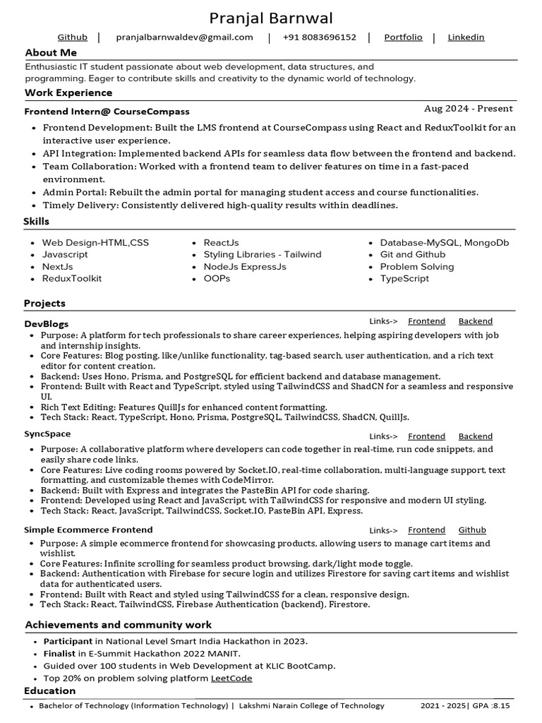 Presume | PDF | Web Development | Software Engineering