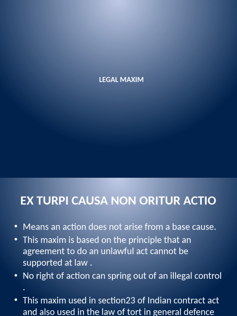 Legal Maxim | PDF