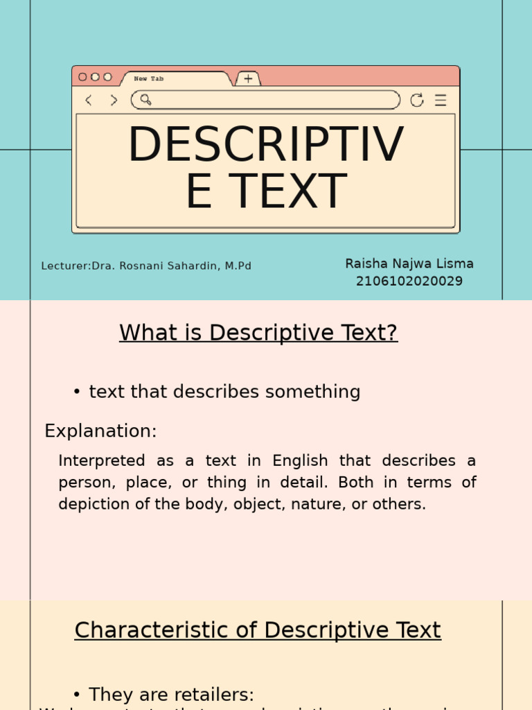 Descriptiv E Text: Raisha Najwa Lisma 2106102020029 | PDF | Noun | Phrase