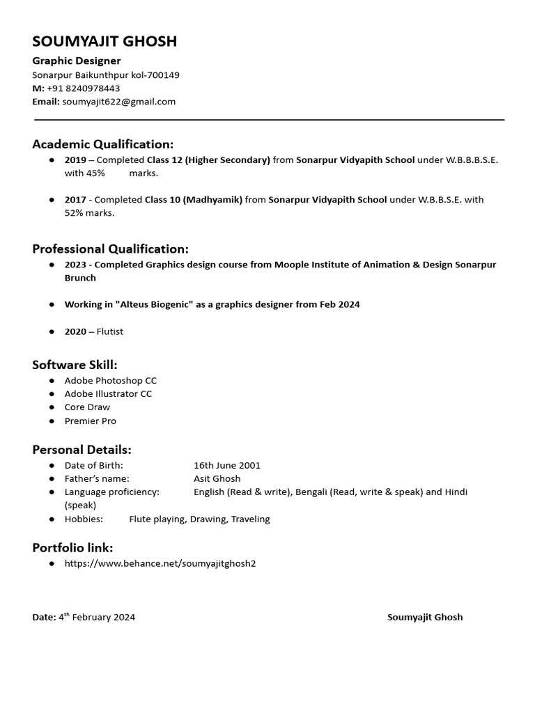 Self CV | PDF