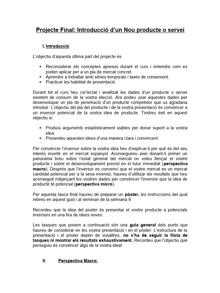 Projecte Final | PDF
