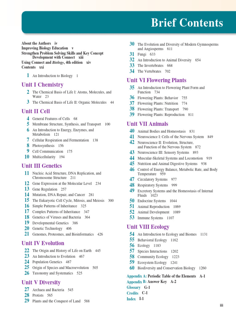 Brief Contents | PDF | Biology | Cell (Biology)