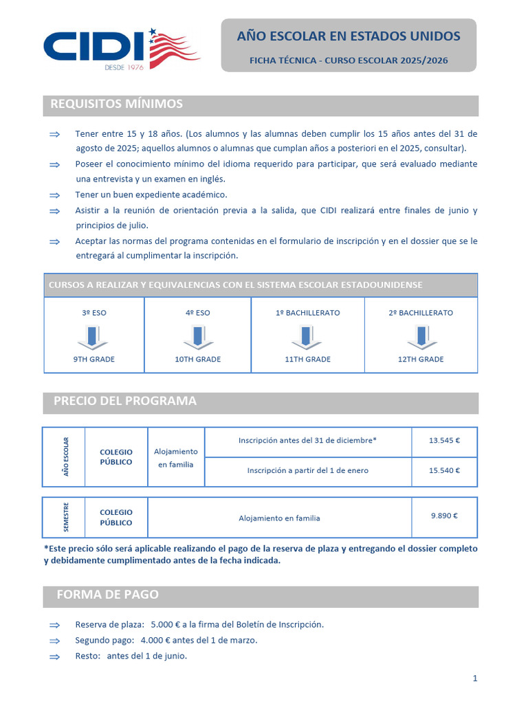 Ficha Tecnica Cap Usa Publico 2025-2026 | PDF