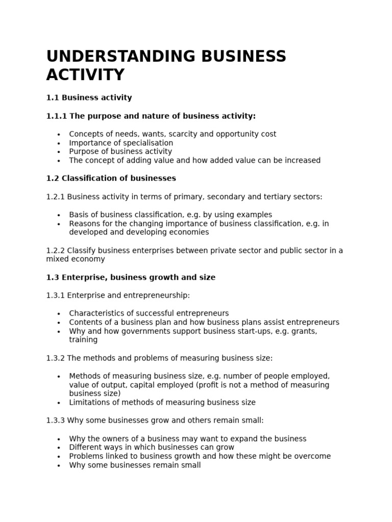 Business Activity & Organization Guide | PDF | Entrepreneurship | Business