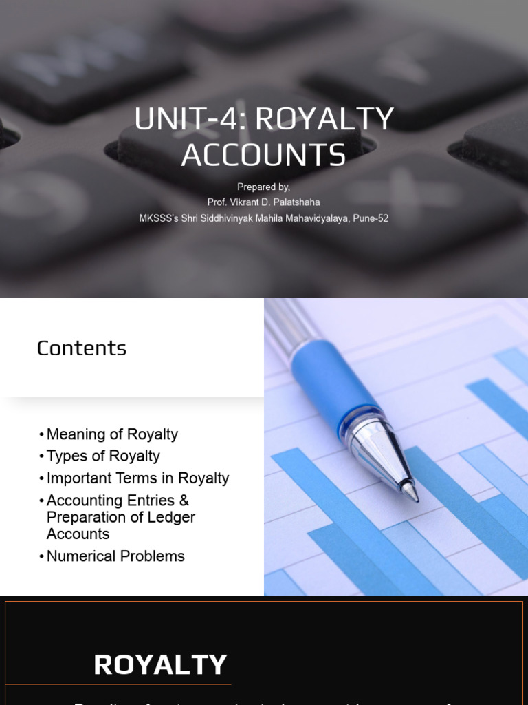 Unit-4 Royalty Accounts | PDF | Lease | Royalty Payment
