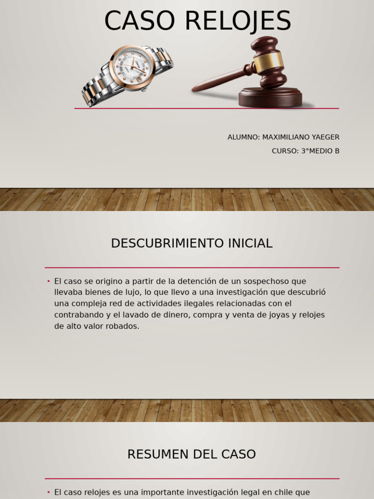 Caso Relojes | PDF