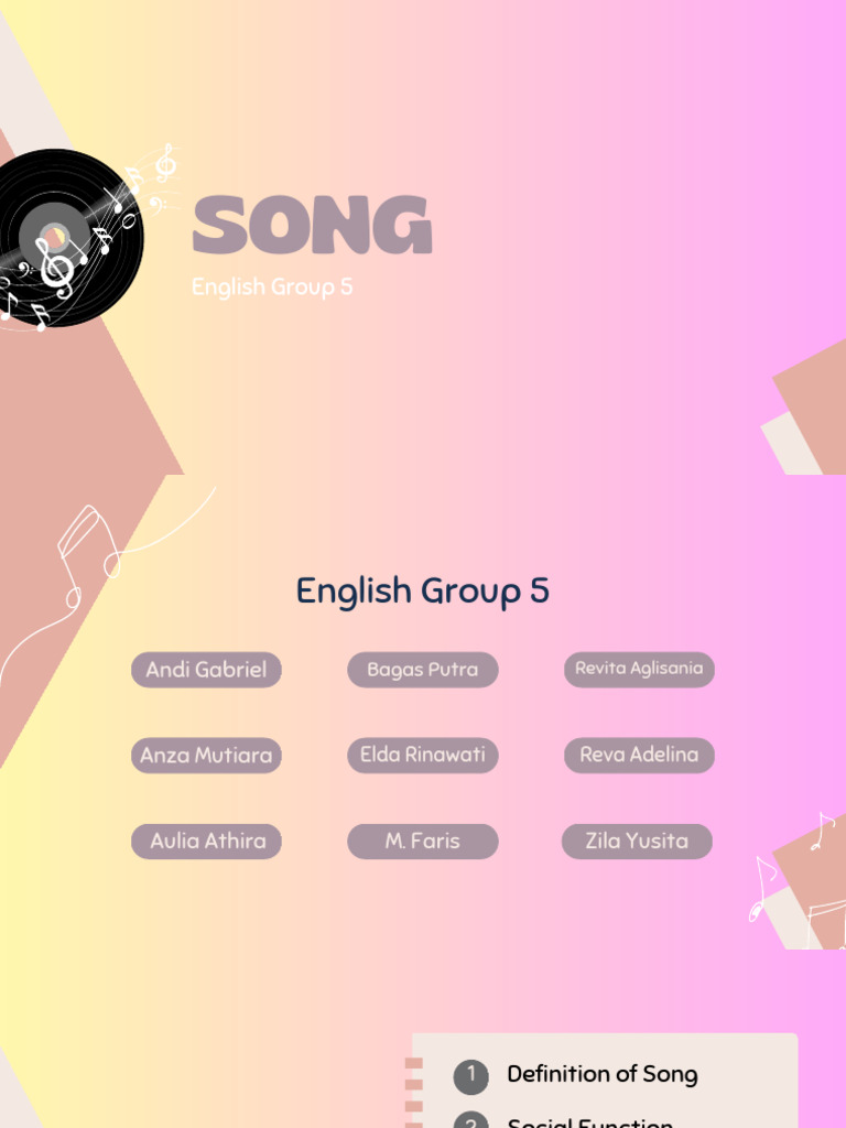 English 5. Song | PDF | Song Structure | Metaphor