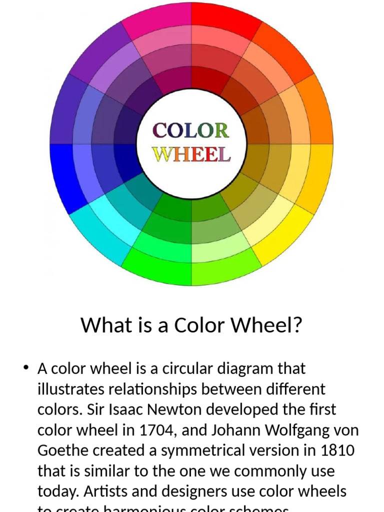 The Color Wheel Presentation Pdf Color Computer Graphics 