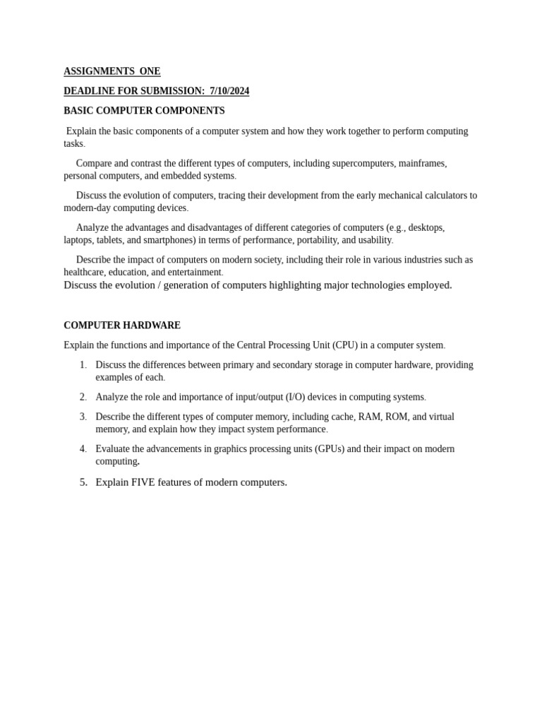 ASSIGNMENT ONE - Docx 1.Docx3.Docx1 - Copy - Docx 123 | PDF | Personal ...