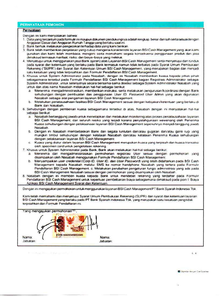 Formulir Permohonan Interal | PDF