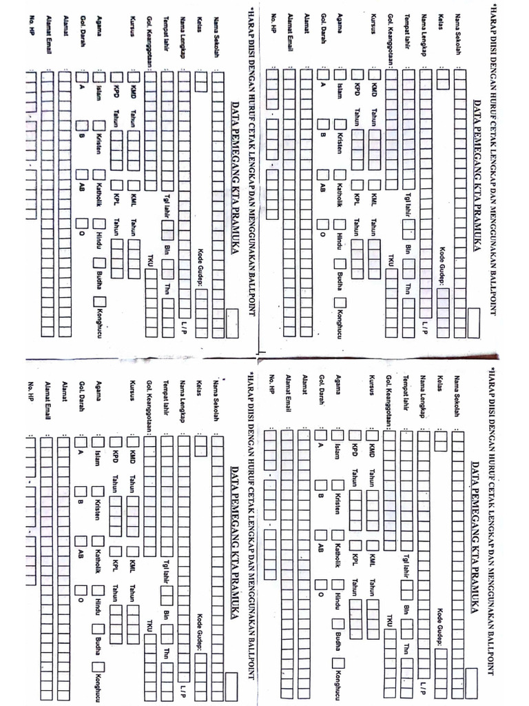 Blangko Data PDF | PDF