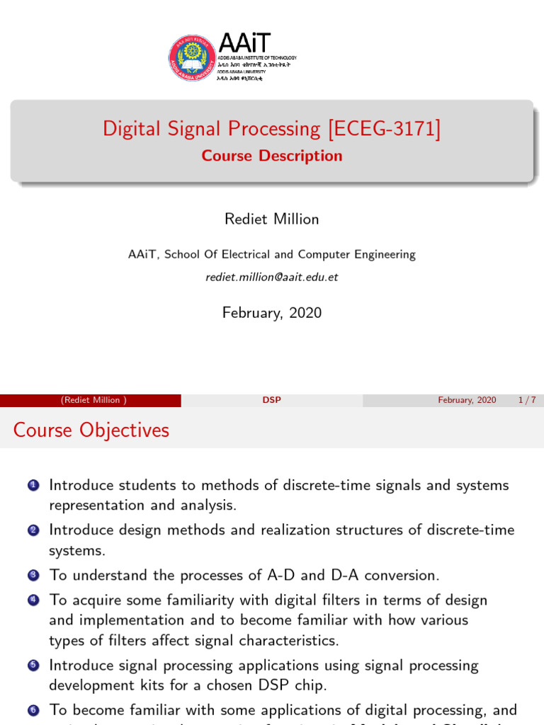 DSP Ch0 | PDF | Digital Signal Processing | Discrete Fourier Transform