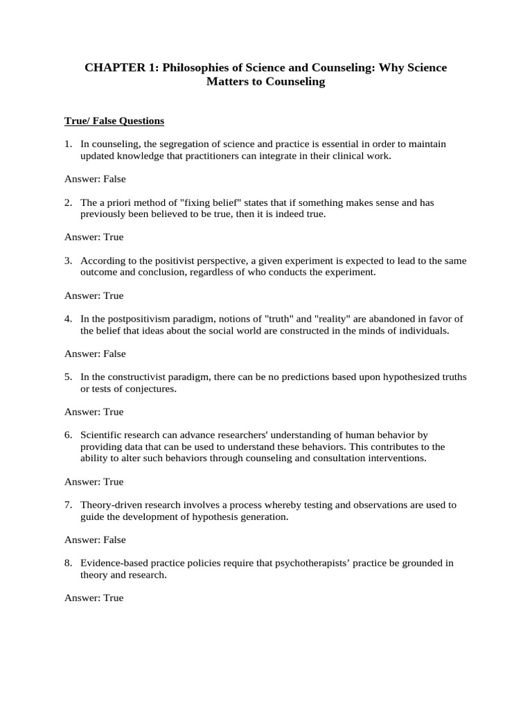 Heppner 4e Ch01 TB | PDF | Science | Positivism