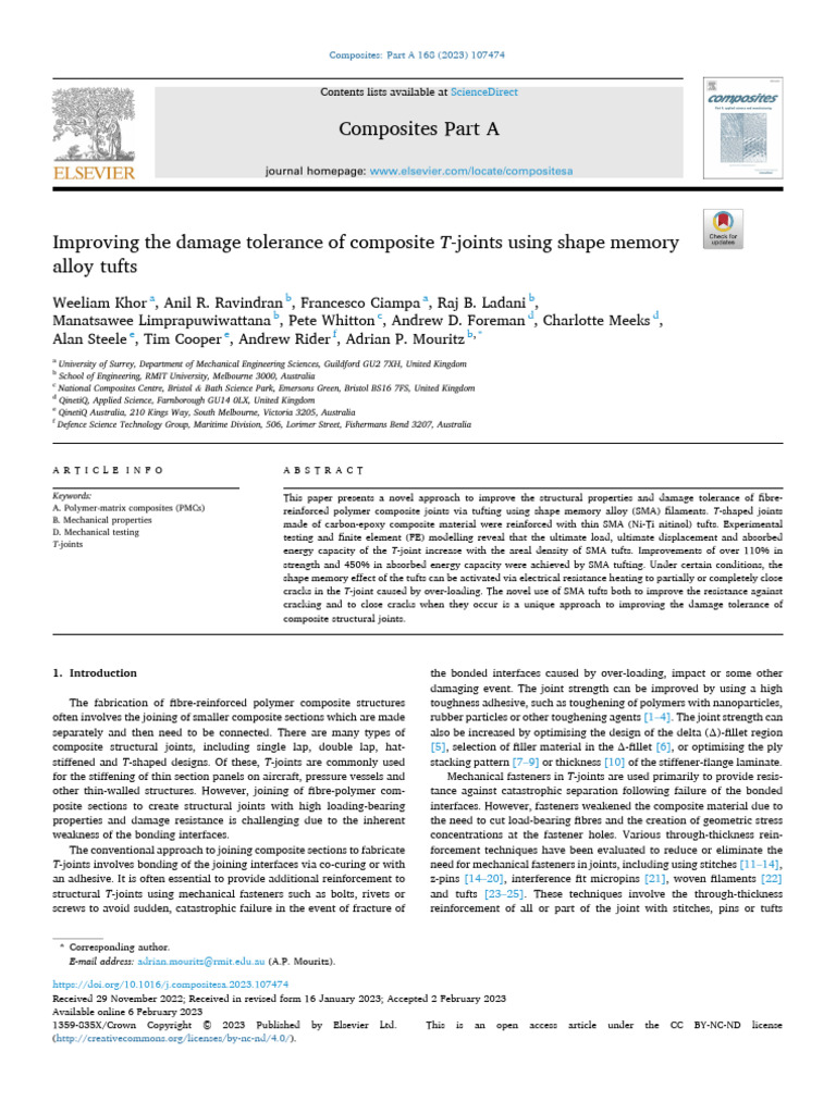 7.improving The Damage Tolerance of Composite T-Joints Using Shape ...