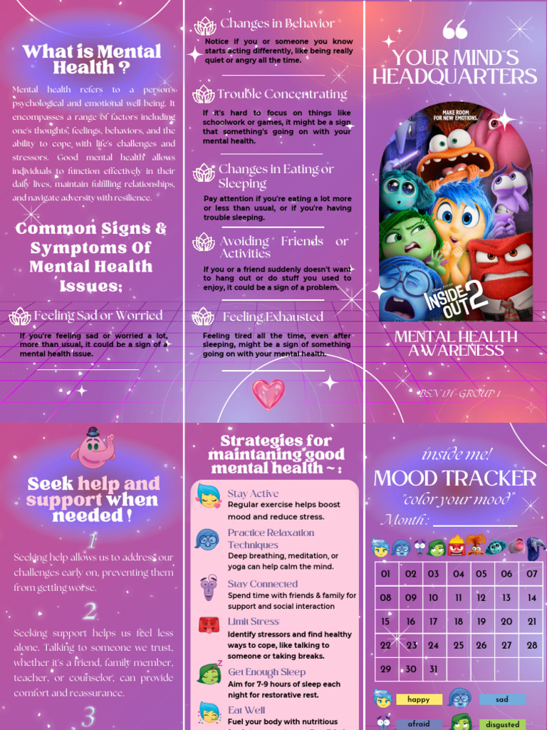Mental Health Brochure HTP | PDF | Mental Health | Mood (Psychology)