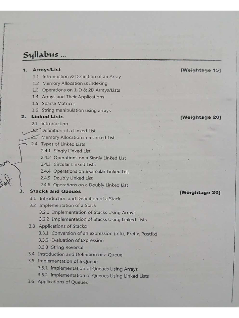 DSA Unit 1 and 2 | PDF