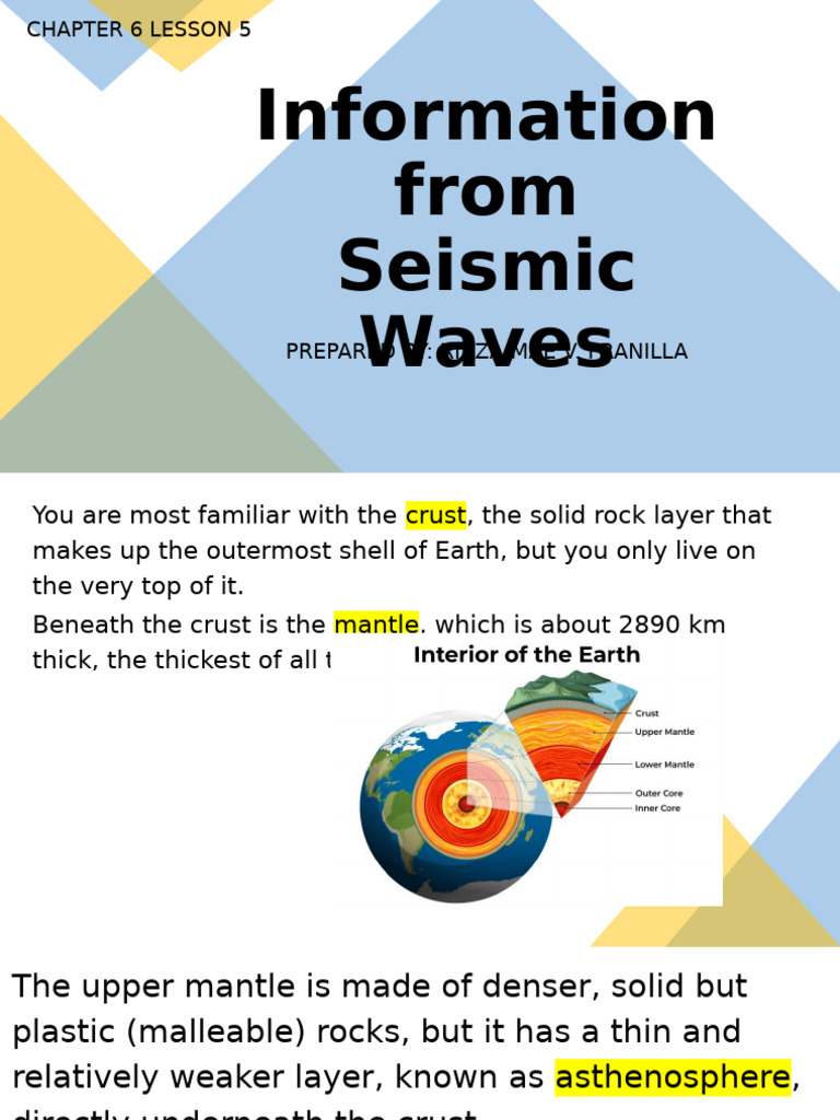 Chapter6 - Lesson5 - Information From Seismic Waves | PDF