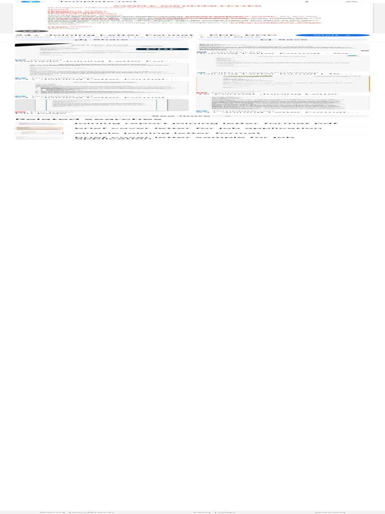Joining Letter Format PDF - Google Search | PDF