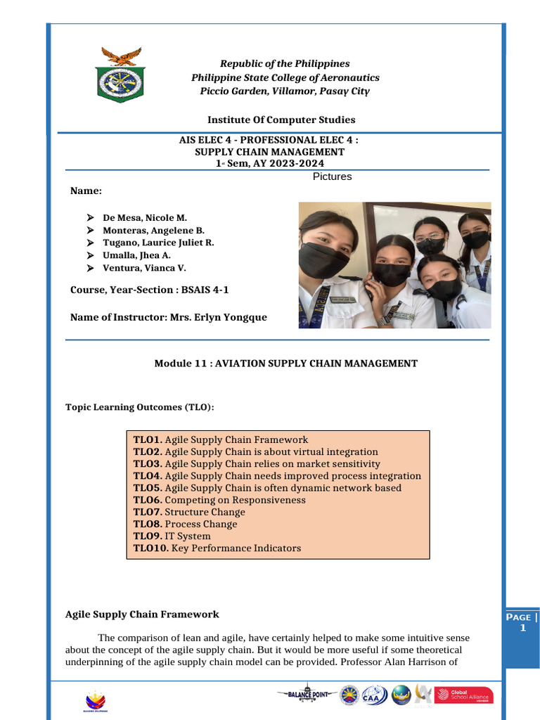 Group 5 (Elec 4) | PDF | Supply Chain | Performance Indicator
