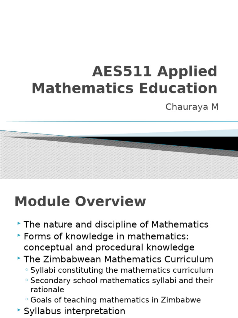 AES511 Applied Mathematics Education | PDF | Educational Assessment | Learning
