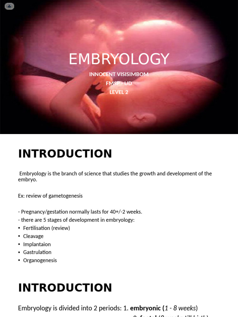 EMBRYOLOGY | PDF | Embryo | Biology