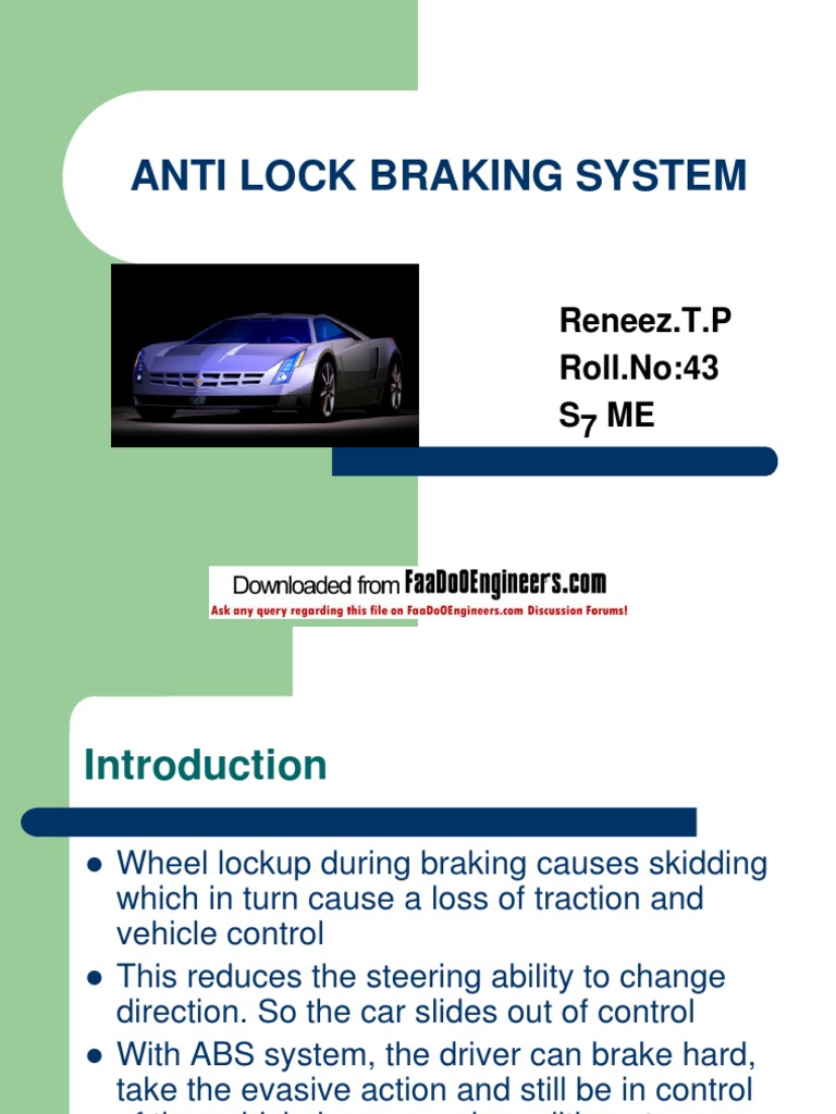 Anti Lock Braking System | PDF