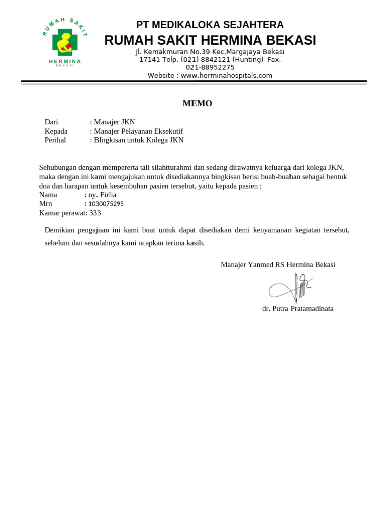 Memo - Permintaan Buah | PDF