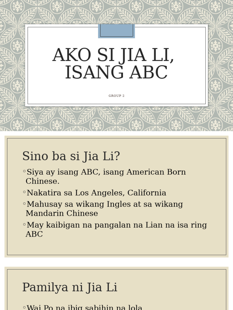 Ako Si Jia Li | PDF