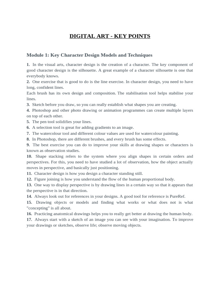 Digital Art - Key Points | PDF