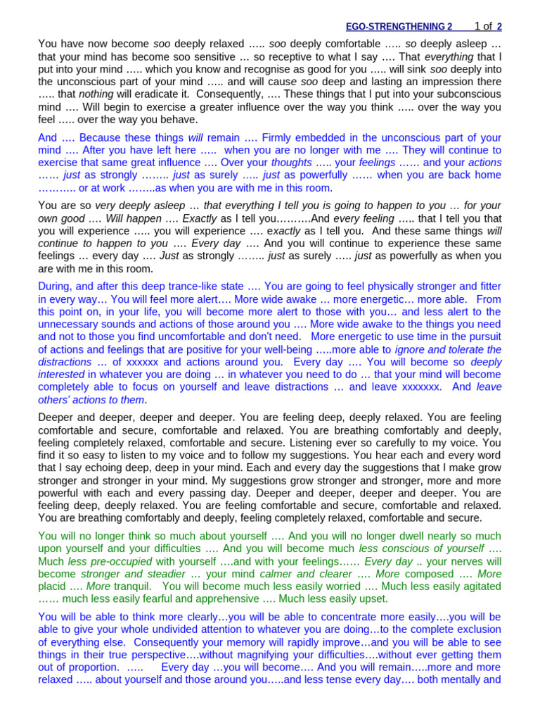Ego Strengthening 2-2 | PDF | Mind | Thought