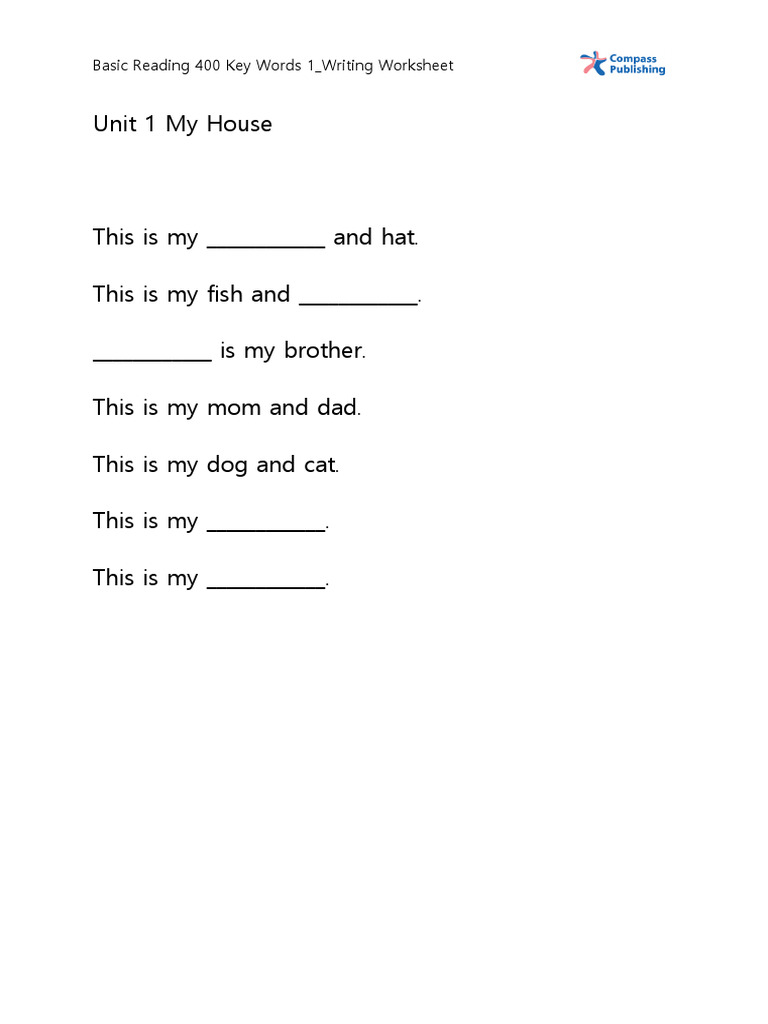 Basic Reading 400 Key Words 1 - Writing Worksheets | PDF