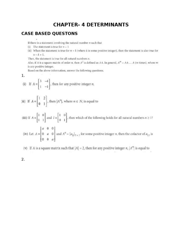 Chapter 4 Determinants | PDF