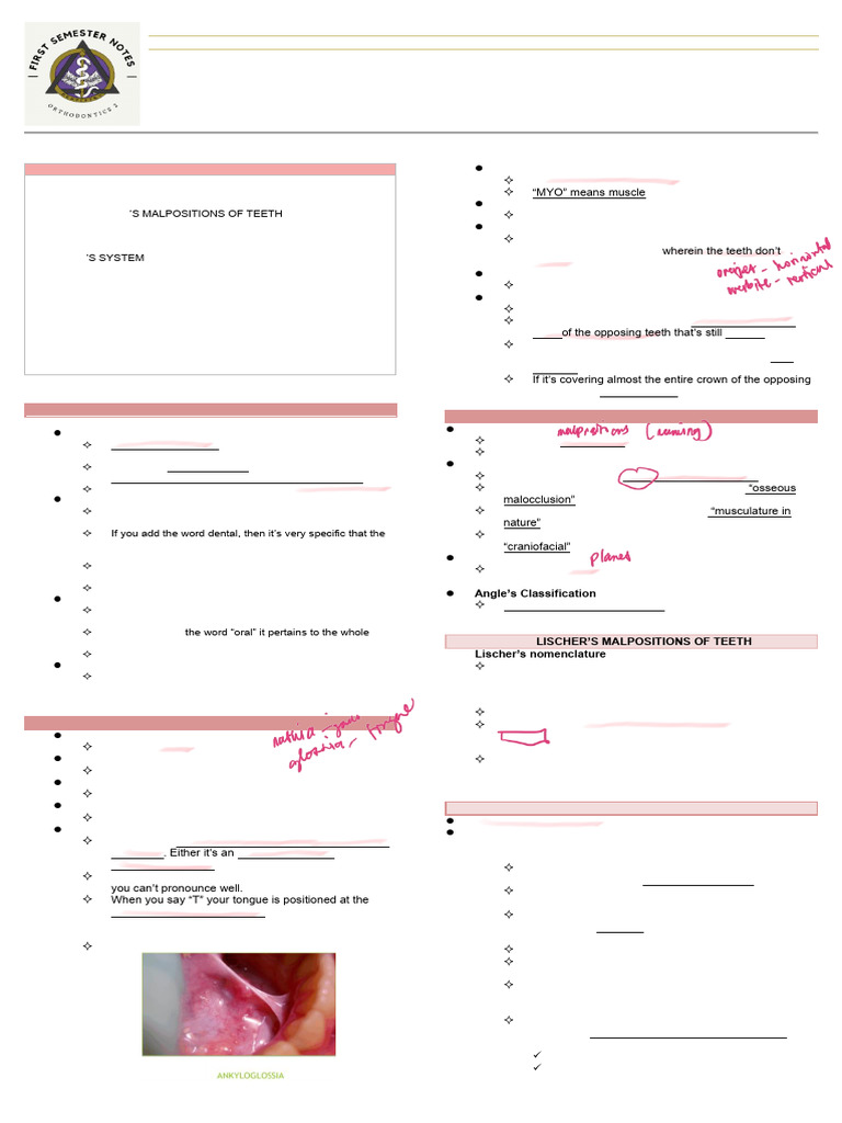 Ortho2 Lecture1 Malocclusion | PDF | Dentistry Branches | Mouth