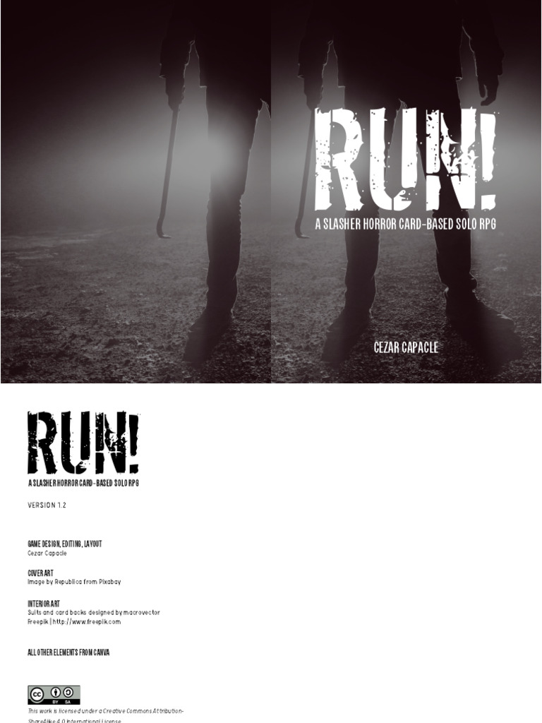 Slasher Horror Solo RPG: Run! | PDF