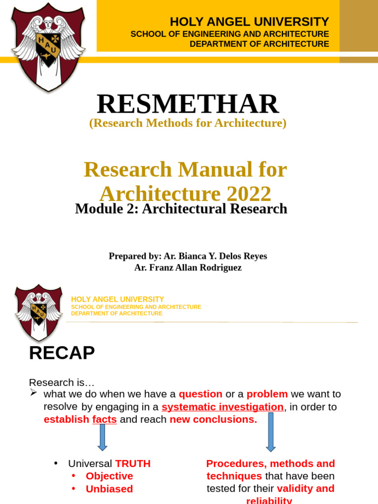 Module2 Architectural Research | PDF | Sustainability | Knowledge